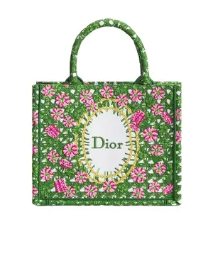 Dior Dioriviera Small Book Tote With Strap - Green