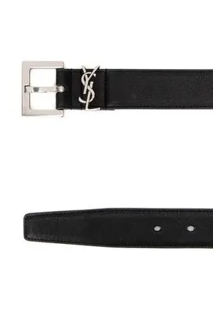 Saint Laurent Leather Belt With Logo Detail