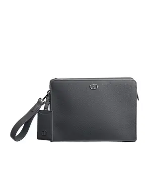 Dior Cdicon A5 Triangle Pouch - Black