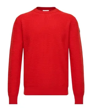 Moncler Textured Cashmere Wool Sweater - Red