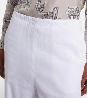 Max Mara Destino Linen-blend Wide-leg Pants