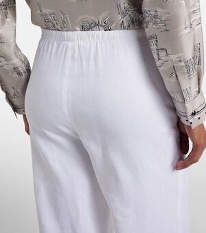Max Mara Destino Linen-blend Wide-leg Pants