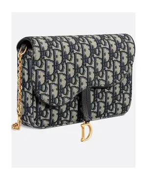 Dior Saddle Pouch With Chain