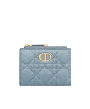 Dior Caro Dahlia Wallet - Blue