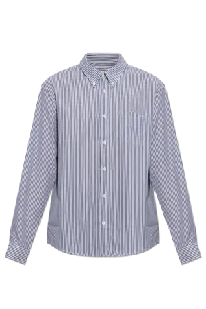 A.p.c. Cotton 'cohsd' Shirt With Logo - Grey