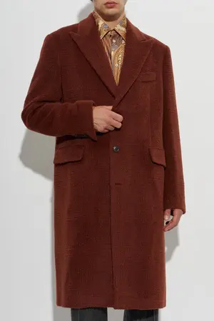 Etro Wool Coat With Single Vent