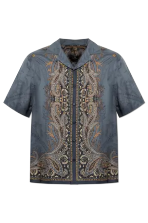 Etro Silk Short-sleeve Shirt - Navy Blue