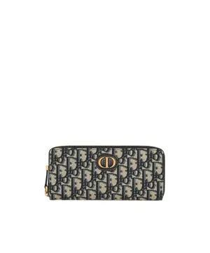 Dior 30 Montaigne Voyageur Slim Wallet - Blue