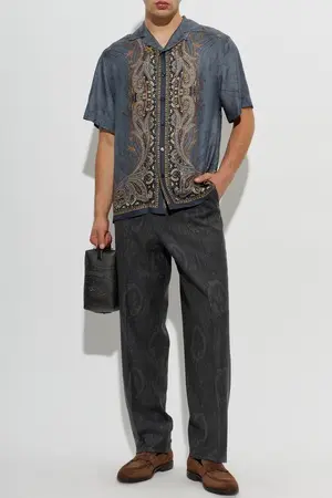 Etro Wool Pleated Trousers