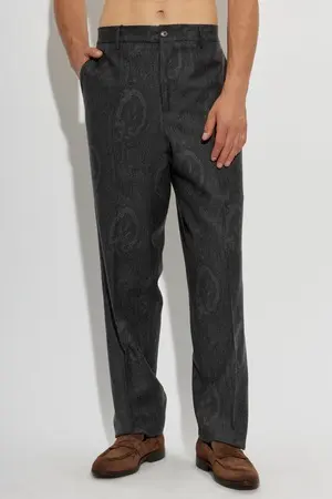 Etro Wool Pleated Trousers