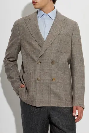 Etro Checked Blazer With A Single Vent