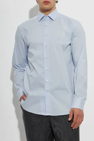 Etro Cotton Shirt With Embroidered Logo