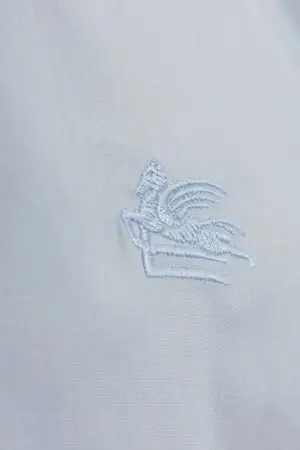 Etro Cotton Shirt With Embroidered Logo