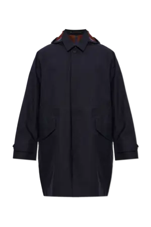 Paul Smith Wool Coat With Detachable Hood