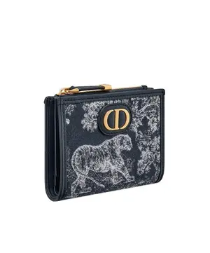 Dior 30 Montaigne Dahlia Wallet - Black