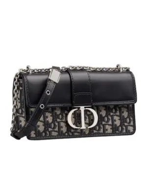 Dior 30 Montaigne East-west Bag With Chain - Black