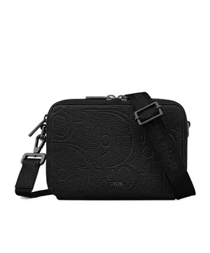 Dior Zipped Pouch With Strap - Black