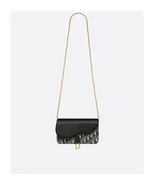 Dior Medium Saddle Pouch With Chain