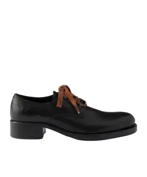 Prada Antiqued Leather Lace-up Shoes