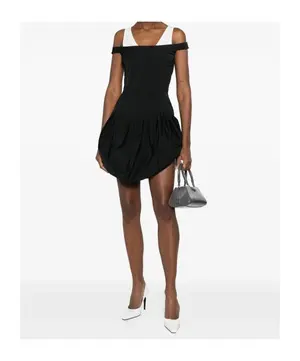 Magda Butrym Off-shoulder Gathered Mini Dress