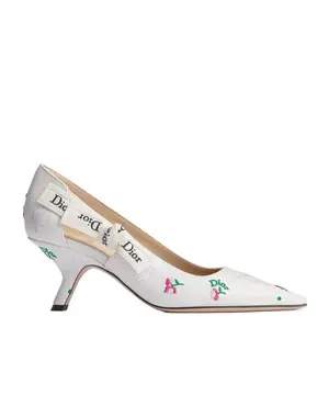 Dior J'a Pump With Embroidered Ribbon Detail