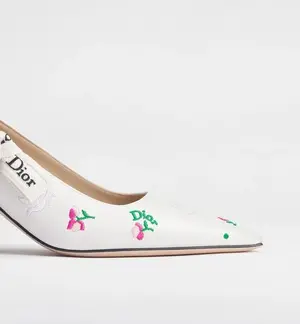 Dior J'a Pump With Embroidered Ribbon Detail