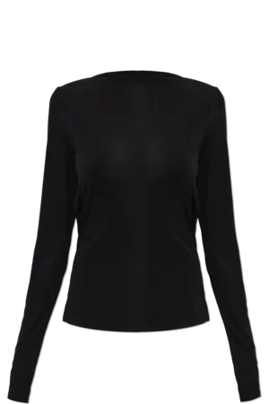 Cult Gaia Vayda' Top Long Sleeve, Draped Back - Black