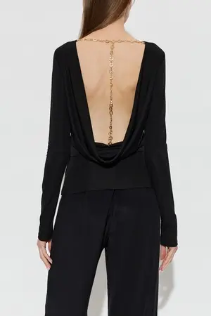 Cult Gaia Vayda' Top Long Sleeve, Draped Back