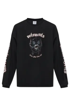 Vetements T-shirt With Print - Black