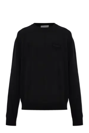 Givenchy Sweater With Embroidered Logo - Black