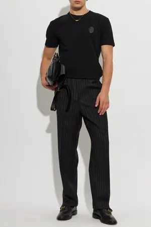 Versace Wool Pleated Trousers