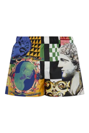 Versace Swim Shorts With Print - Multicolour