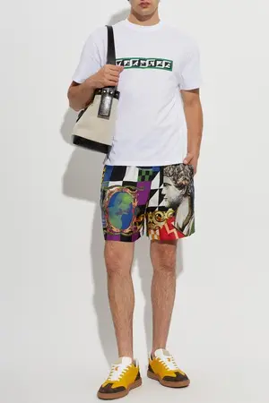 Versace Silk Shorts With A Pattern
