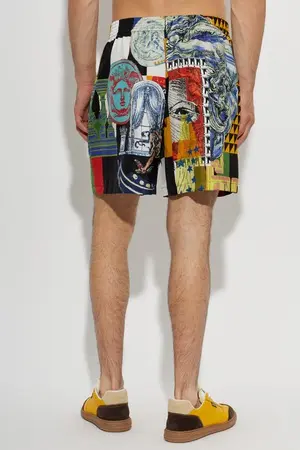 Versace Silk Shorts With A Pattern