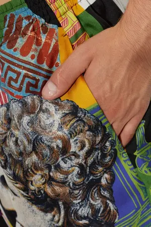 Versace Silk Shorts With A Pattern