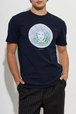 Versace Cotton T-shirt With Print