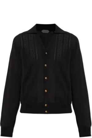 Versace Silk Cardigan - Black