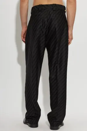 Versace Wool Pleated Trousers