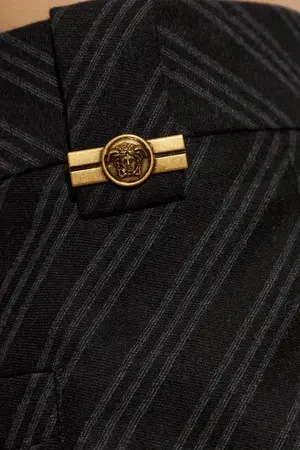 Versace Wool Pleated Trousers