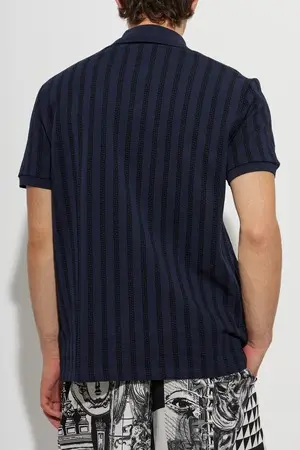 Versace Cotton Polo Shirt With Monogram