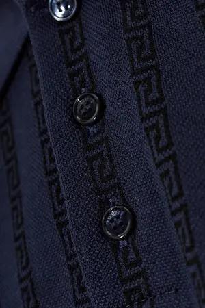 Versace Cotton Polo Shirt With Monogram