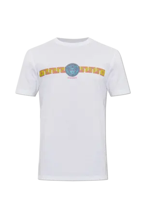 Versace Cotton T-shirt With Print - White