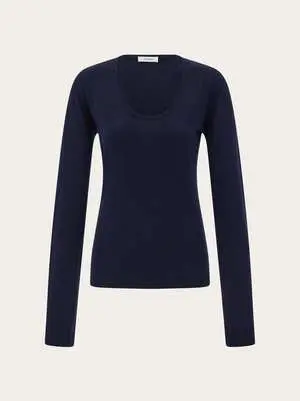FERRAGAMO Lightweight Wool Top - Blue