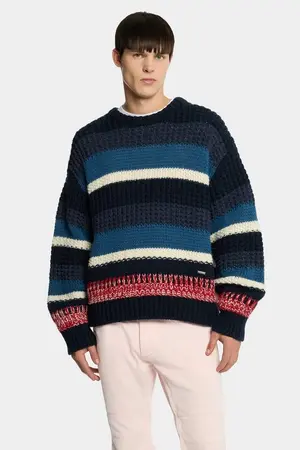 Dsquared2 Striped Wool Blend Pullover