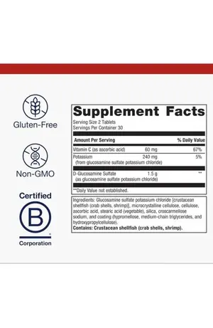 METAGENICS Glucosamine Sulfate Joint Health Mobility Support Tablets 60 Tablets