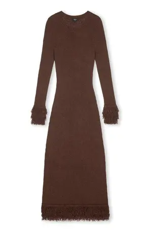 Rails Alejandra Fringe Long Sleeve Midi Dress