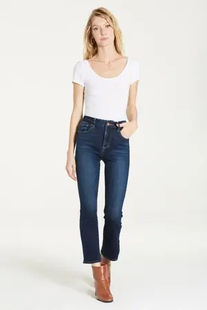DEAR JOHN Jeanne Mid Rise Flare Jeans