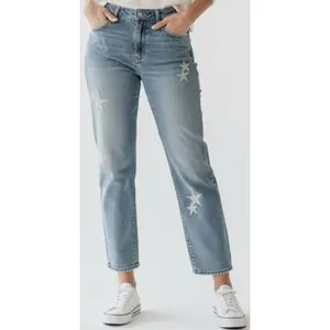 DEAR JOHN Taylor Mid Rise Straight Leg Jeans - Starboard