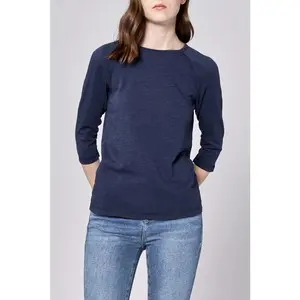 DEAR JOHN Sonoma Crew Neck 3/4 Raglan Sleeve T-shirt - Black Iris
