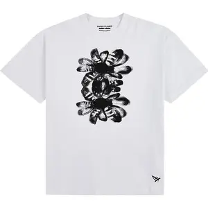 PAPER PLANES Double Flower Graphic T-shirt - White